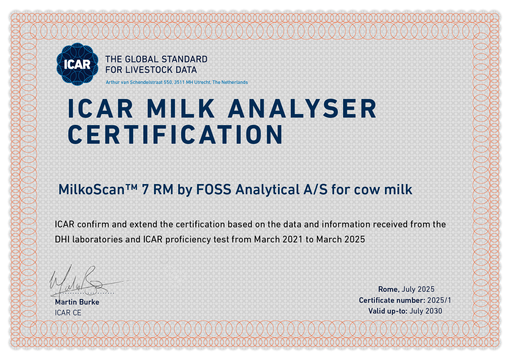 ICAR Certified Milk Analysers – ICAR